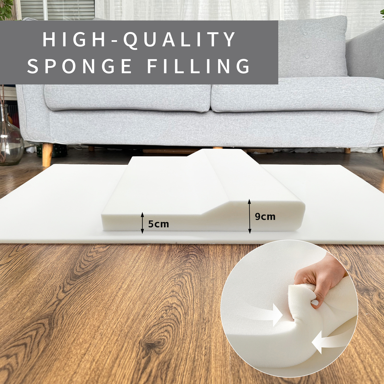 Extra Thick Plush Prayer Rug with Knee Cushion - Light Blue – VITABAYA