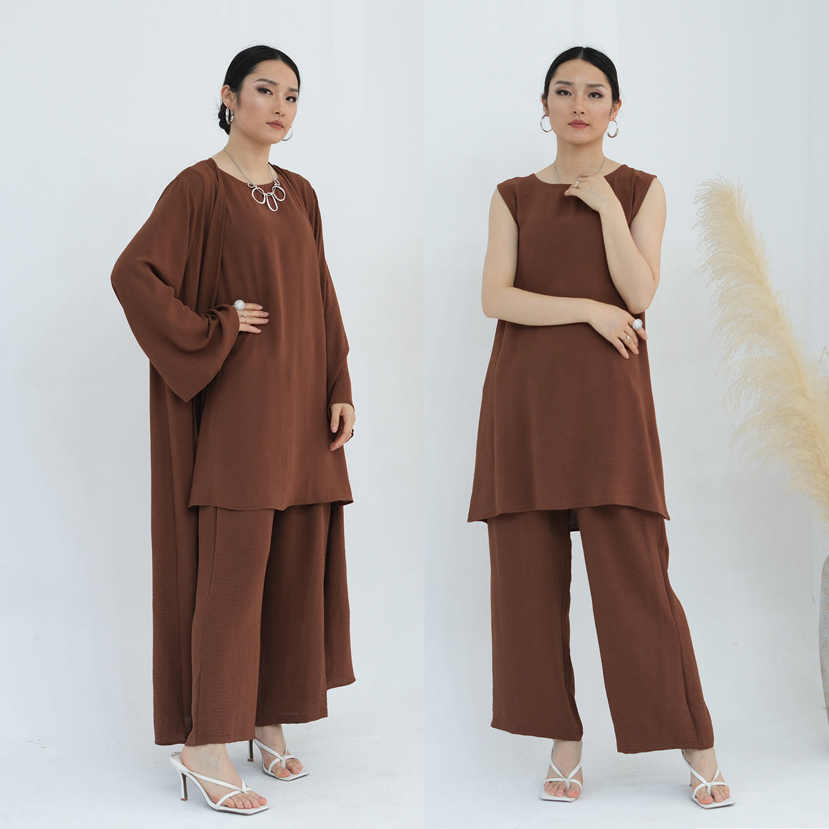 3 Pcs Solid Color Pants Suit – VITABAYA