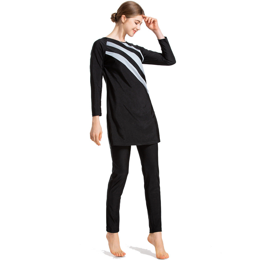 Three Stripes 3PCS Swimwear Burkini – VITABAYA